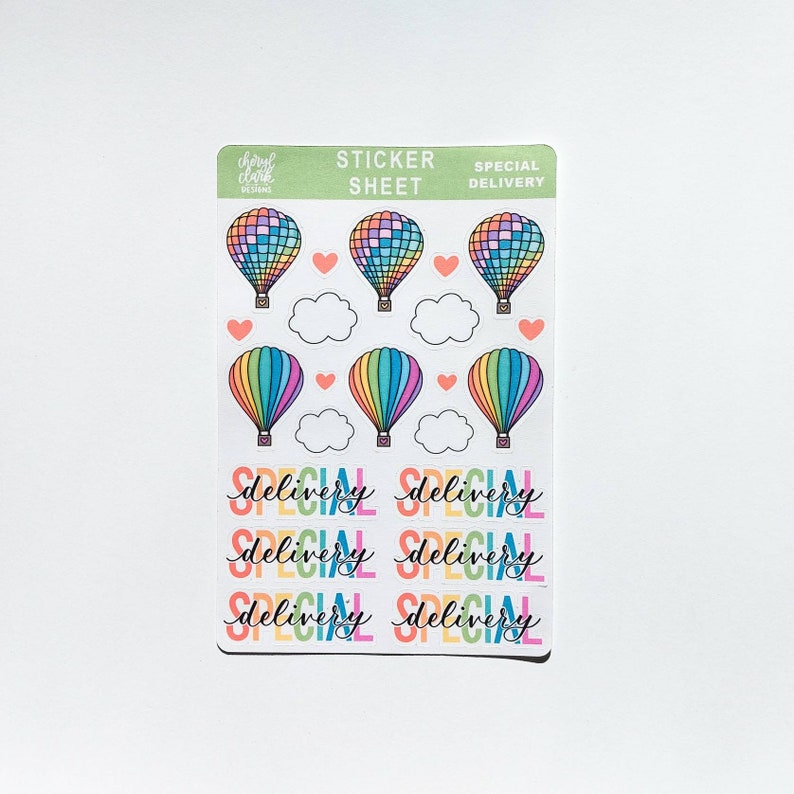 Hot Air Balloon Sticker Bundle / Special Delivery Stickers / - Etsy