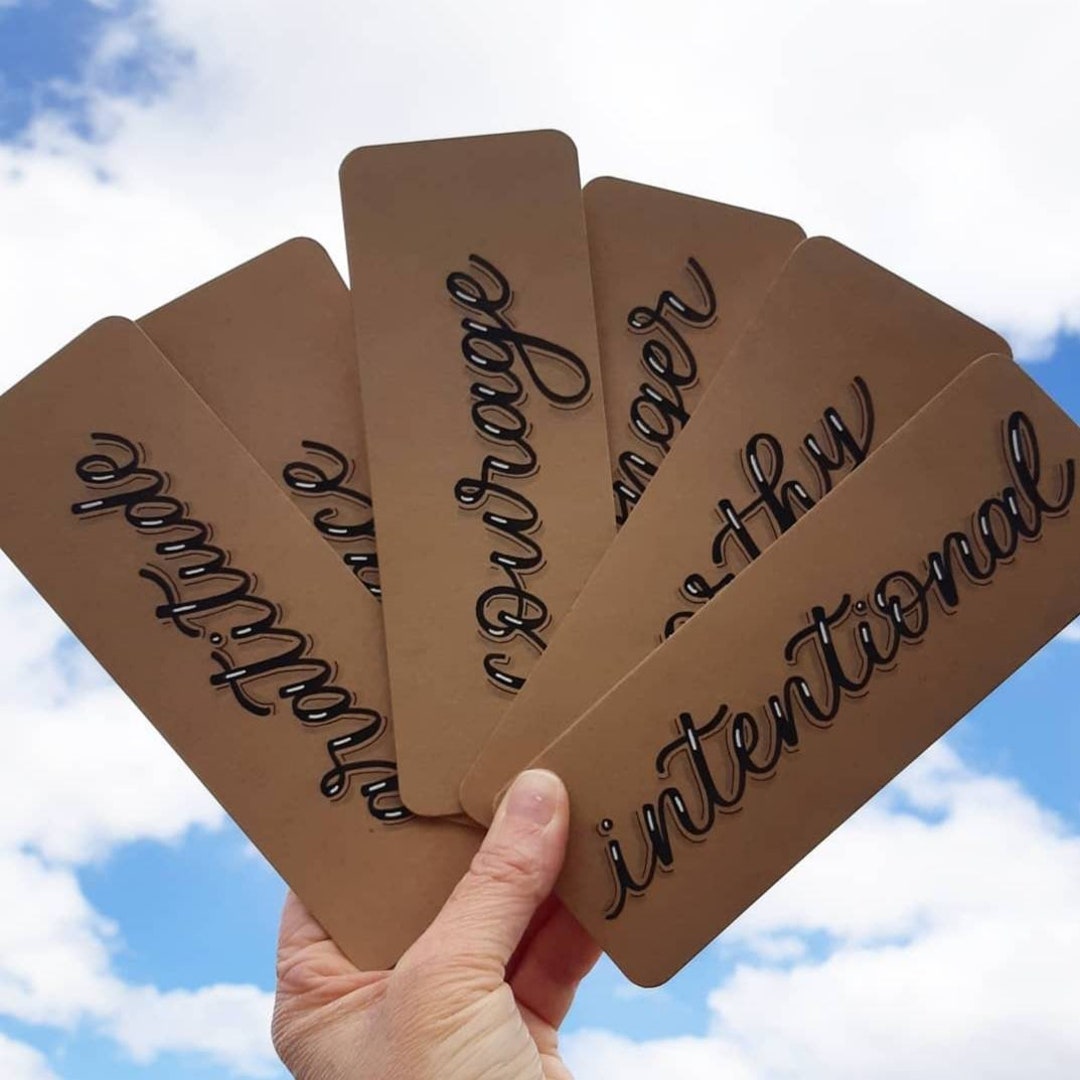 Personalized Hand Lettered Bookmark / Kraft Paper Bookmark / - Etsy