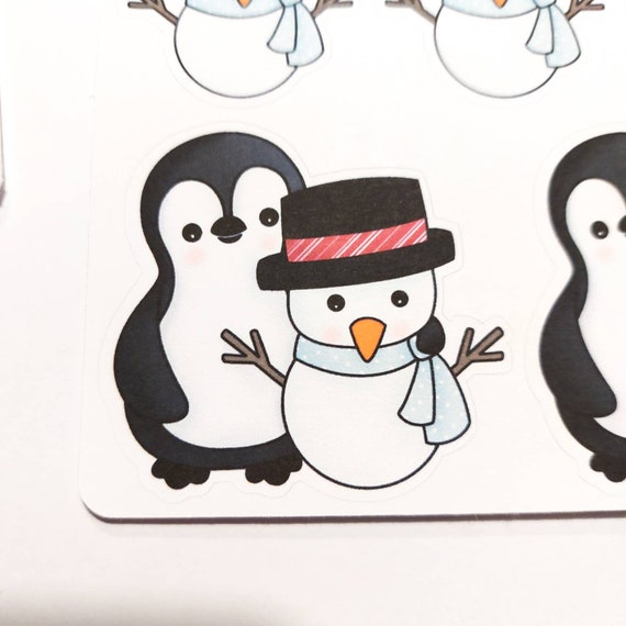 Snowman Sticker Xmas Stickers Winter Decal Christmas Label Holiday ...
