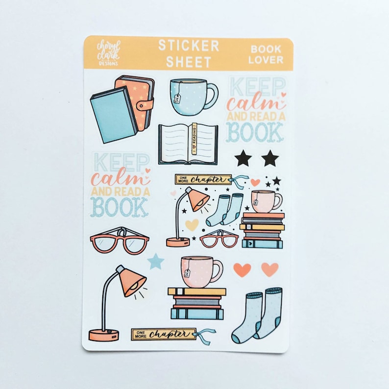 Book Lovers Sticker Bundle / Reading Theme Stickers / Bookworm - Etsy