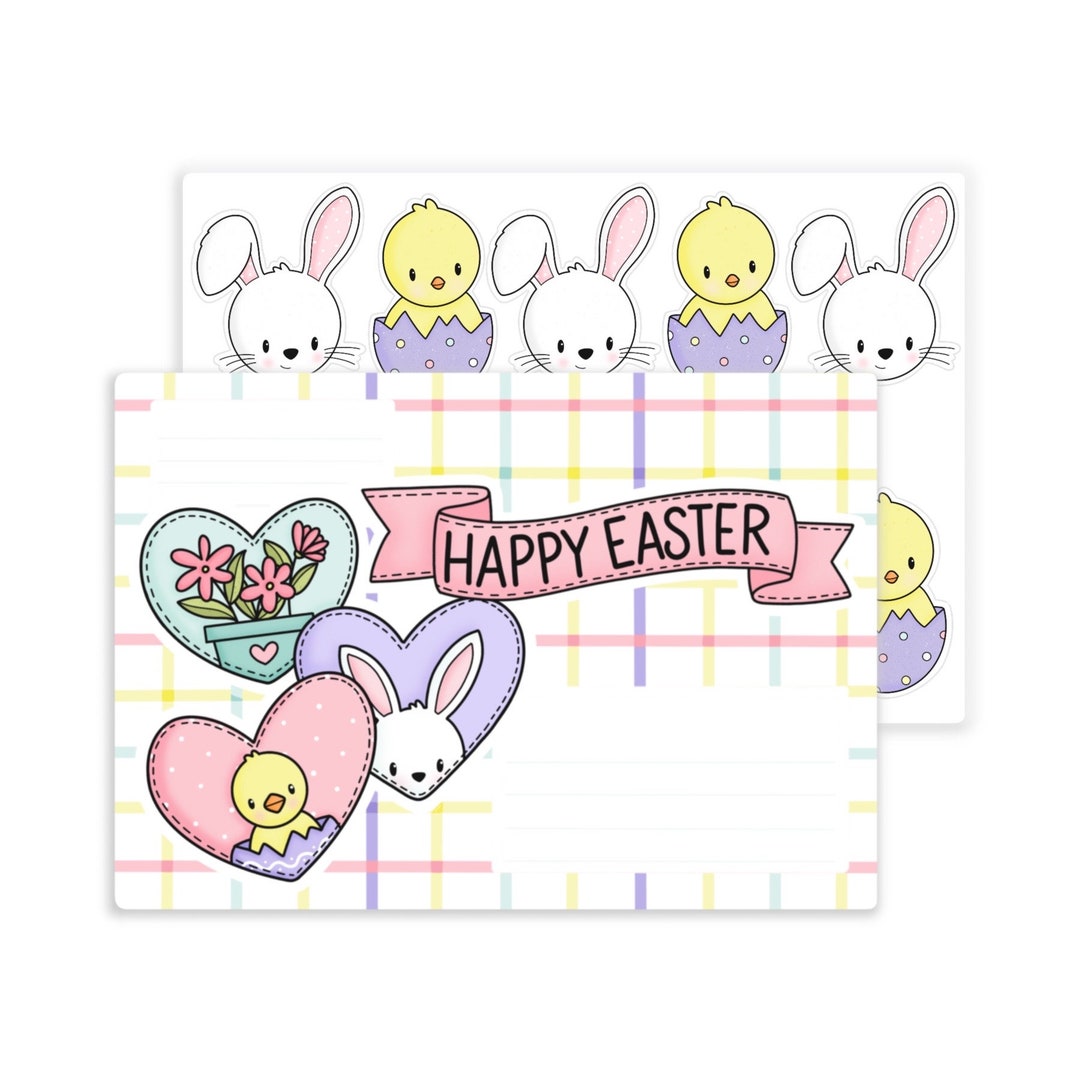 Happy Easter Address Label Stickers / Pen Pal Happy Mail Stickers ...