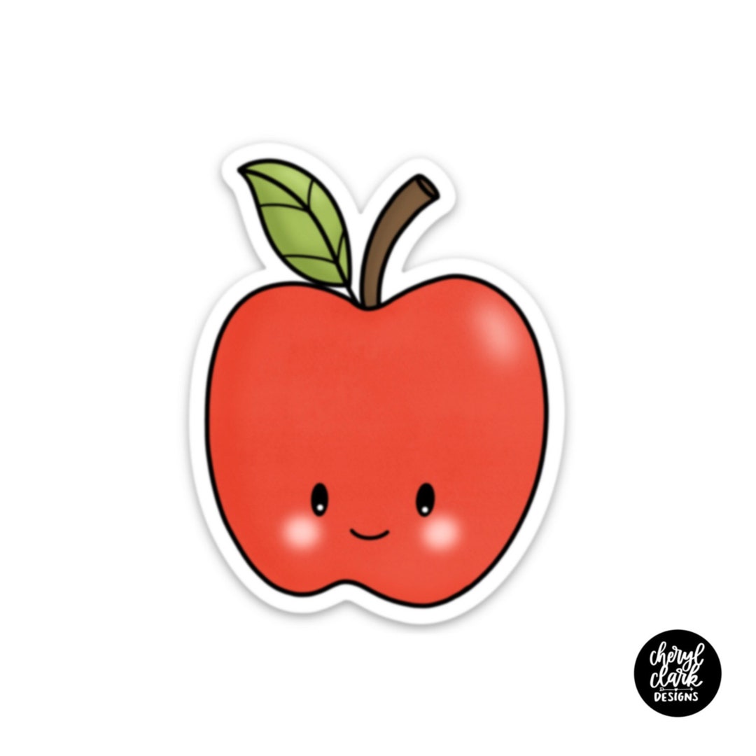 Apple Vinyl Sticker / School Sticker / Teacher Sticker / Back to School ...