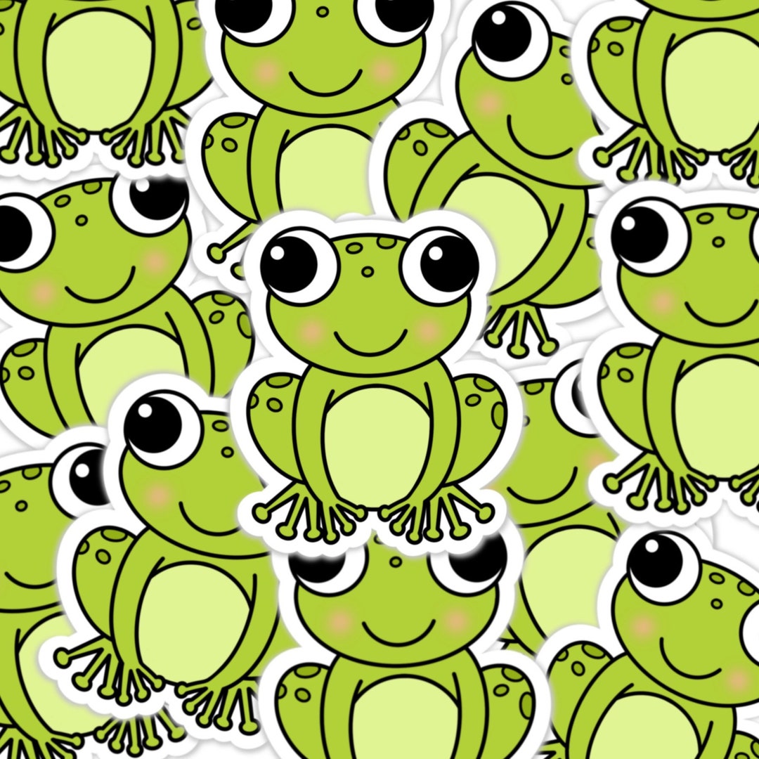 Frog Vinyl Sticker / Die Cut Sticker / Weatherproof Sticker / Vinyl ...