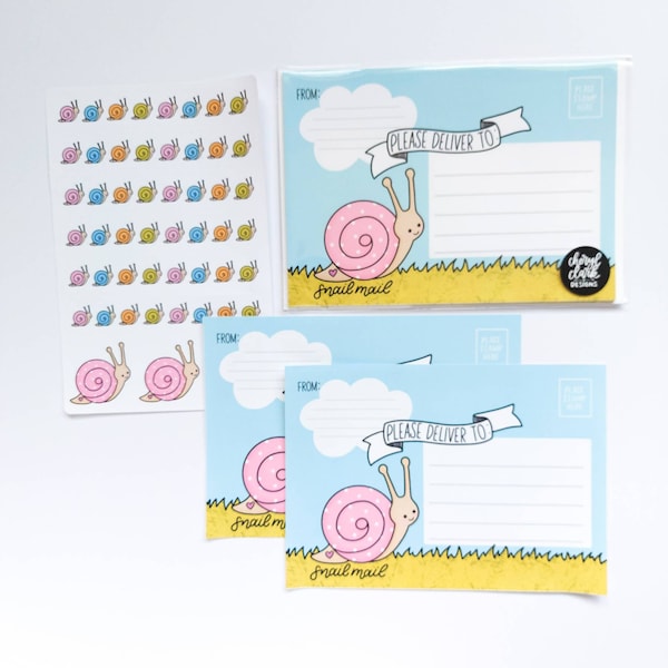 Snail Mail Stickers - Etsy