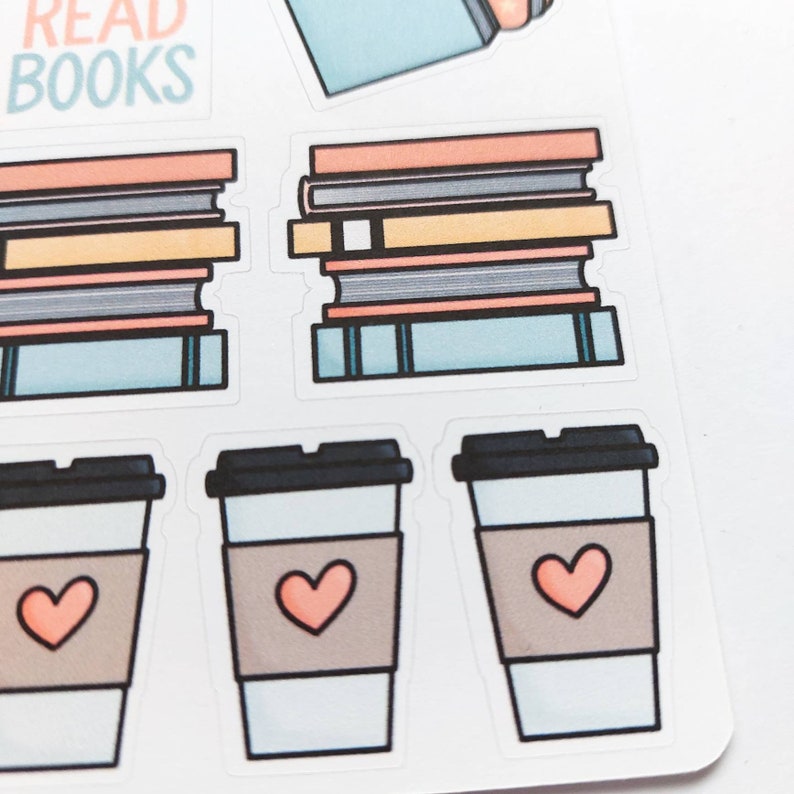 Book Lovers Sticker Bundle / Reading Theme Stickers / Bookworm | Etsy
