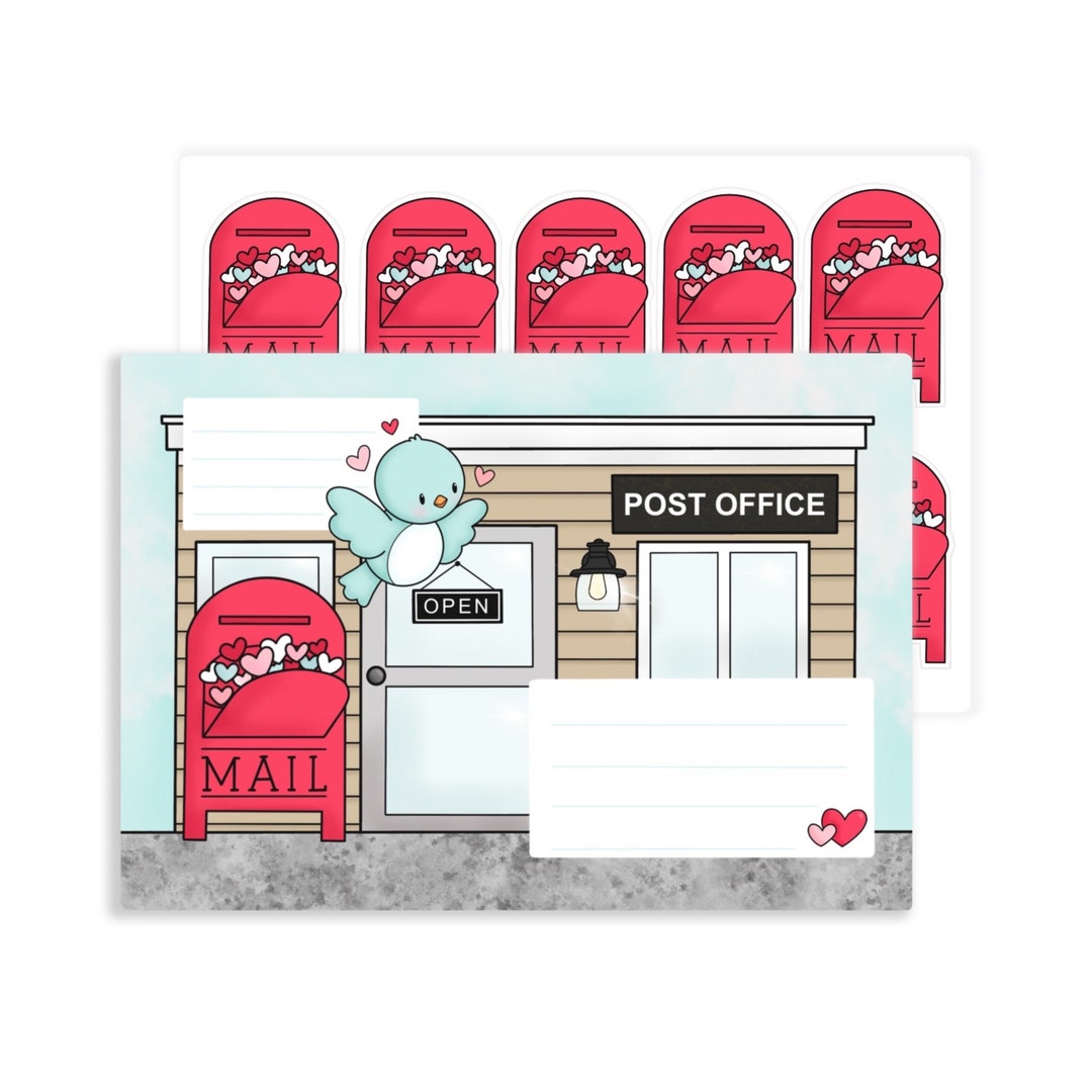 Post Office Address Label Stickers / Pen Pal Happy Mail Stickers / Love ...