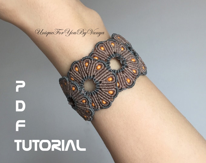 PDF Tutorial Macrame Bracelet Pattern Micro Macrame - Etsy