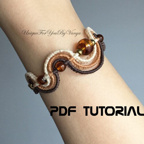 Micro Macrame Tutorial Beaded Circle Bracelet. Easy to Follow - Etsy