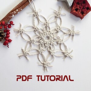 Macrame Snowflake Ornament PDF Christmas Pattern Christmas - Etsy