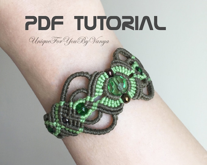 PDF Tutorial Macrame Bracelet Pattern Micro Macrame - Etsy