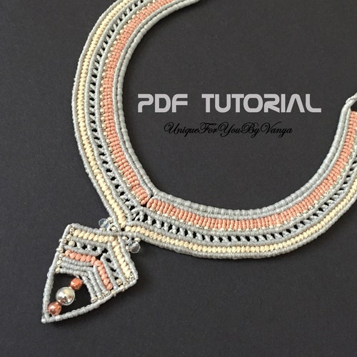 Micro Macrame Tutorial Macrame Necklace Pattern Macrame | Etsy