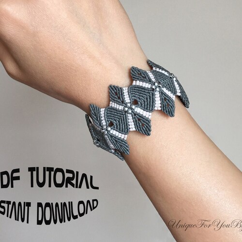Micro Macrame Tutorial Macrame Bracelet Pattern Macrame - Etsy