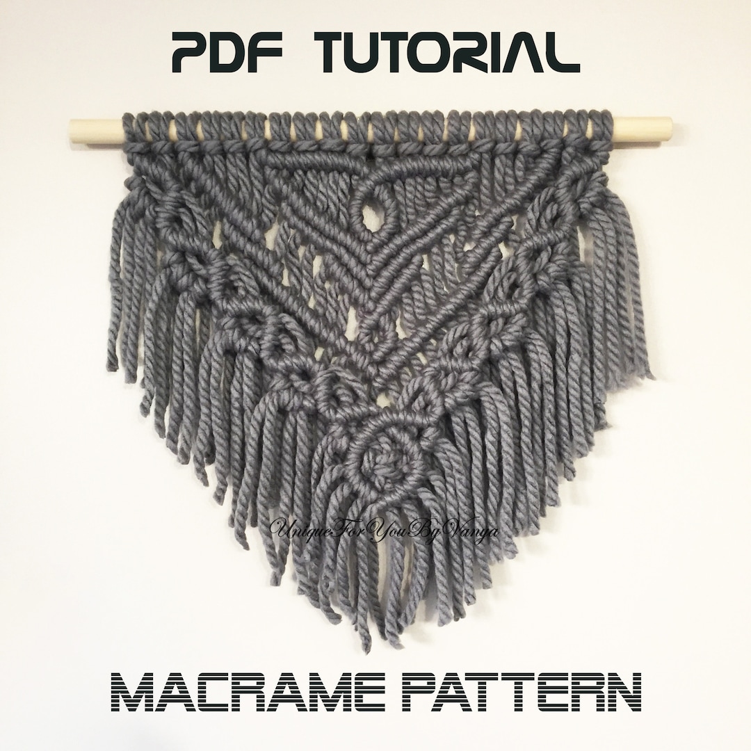 PDF Chunky Macrame Wall Decor Pattern, Macrame Tutorial, Small DIY ...