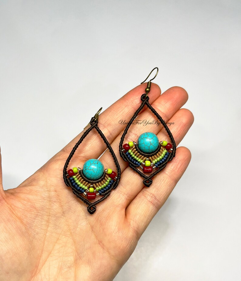 Macrame Earrings PATTERN, Micro Macrame Tutorial, DIY Earrings, Dangle ...