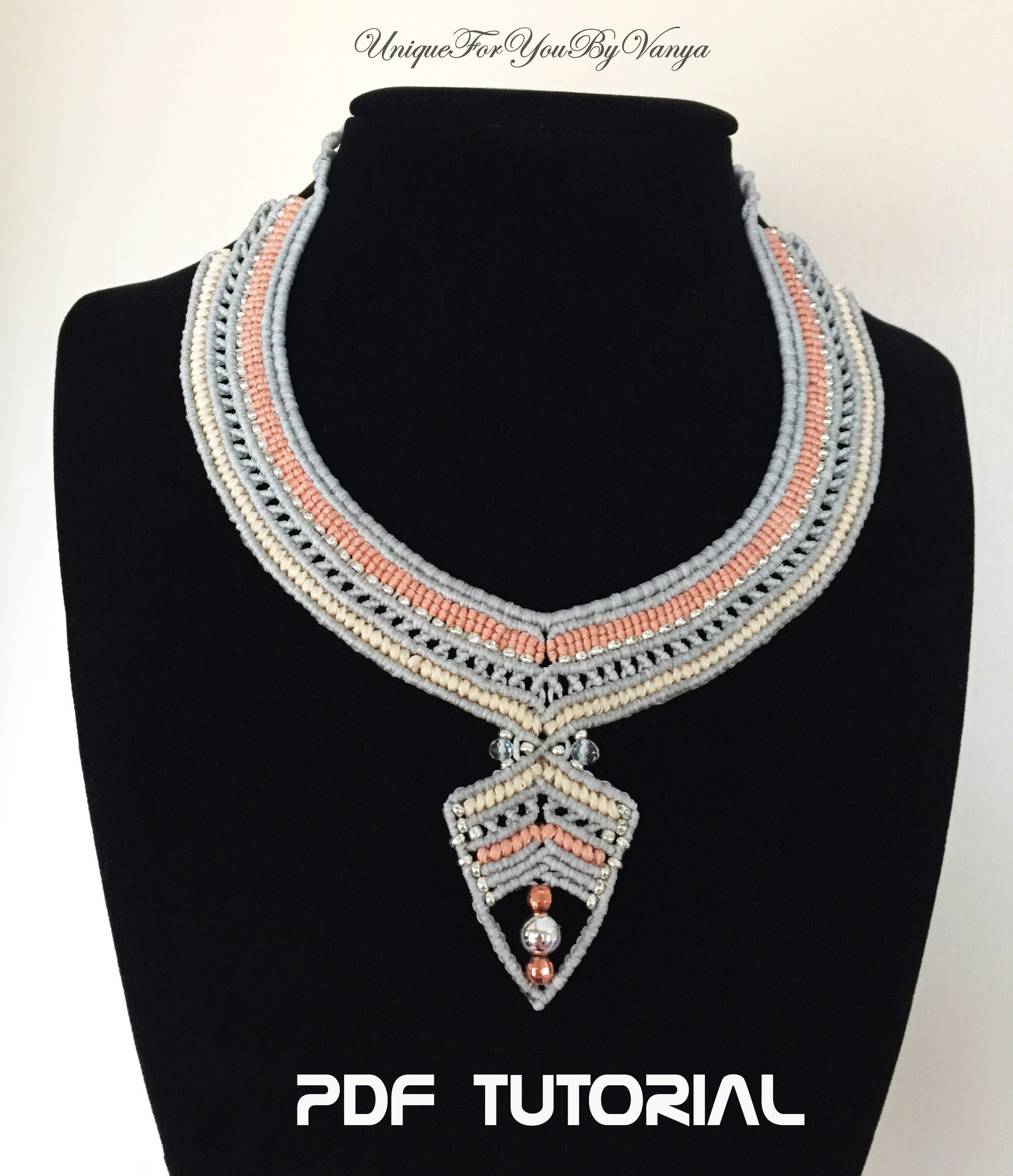 Micro Macrame Necklace Pattern Macrame Jewelry Making DIY - Etsy