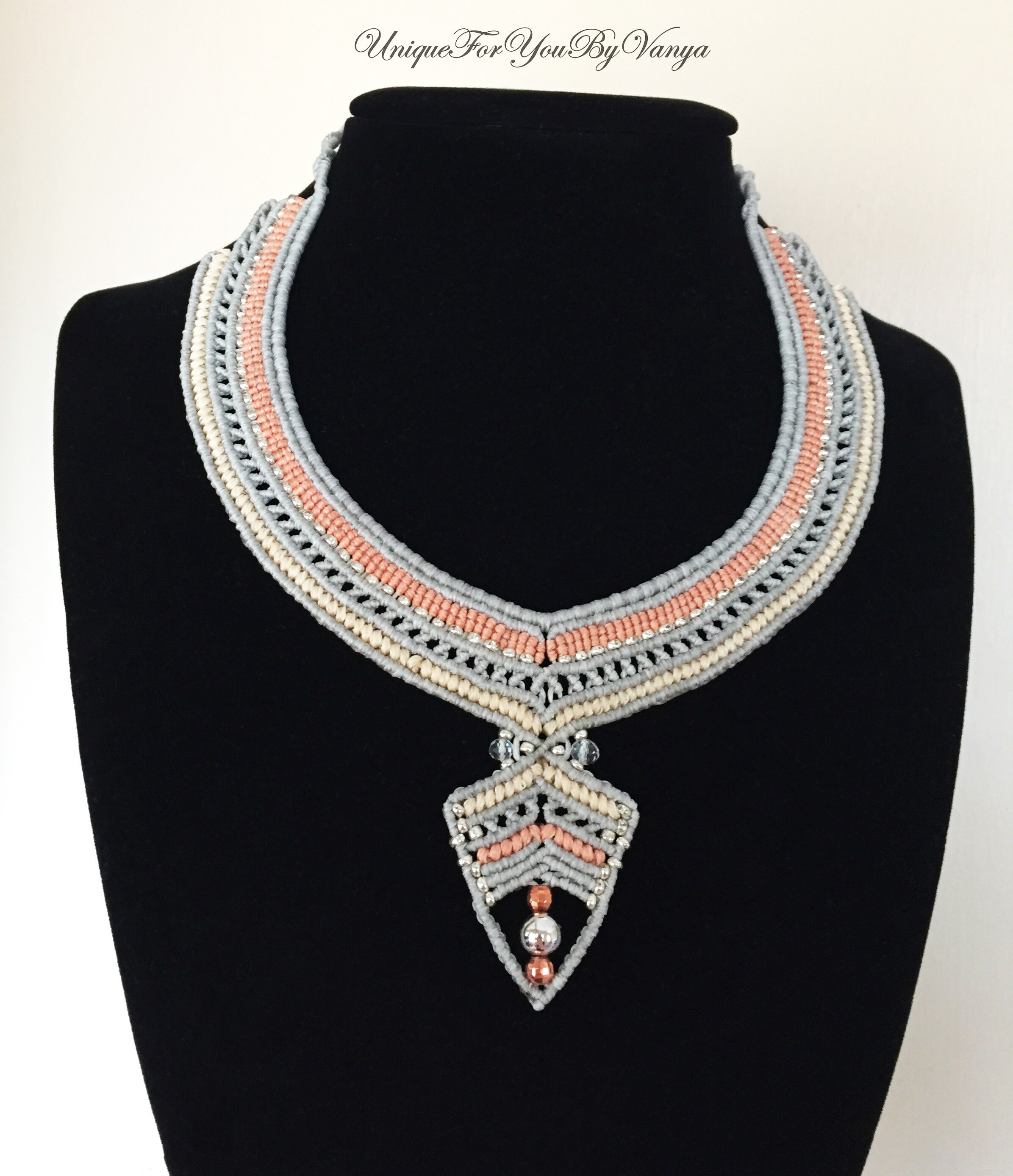 Micro Macrame Necklace Pattern Macrame Jewelry Making DIY - Etsy UK