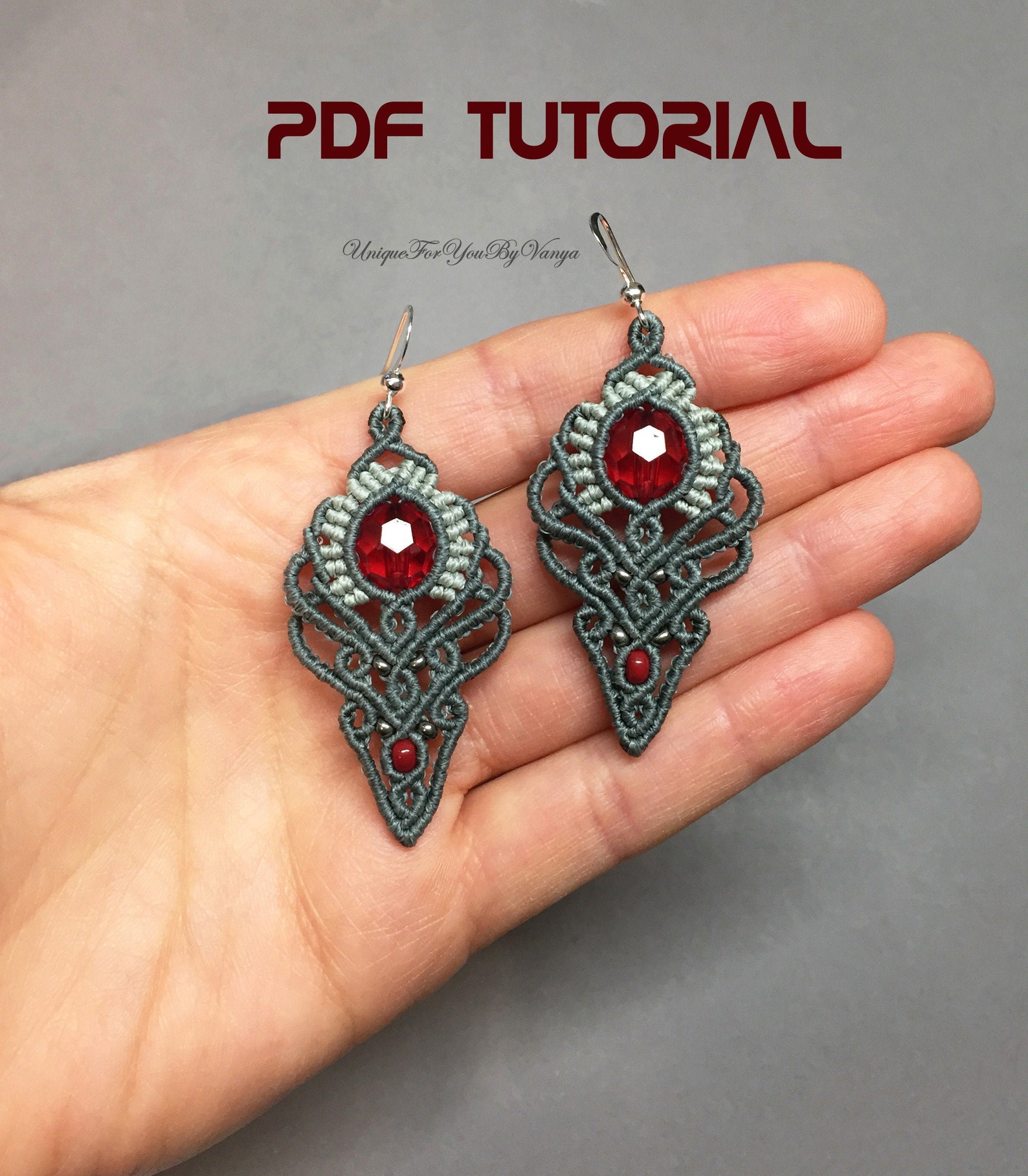 PDF Tutorial, Macrame Earrings PATTERN, Micro Macrame Tutorial, DIY ...