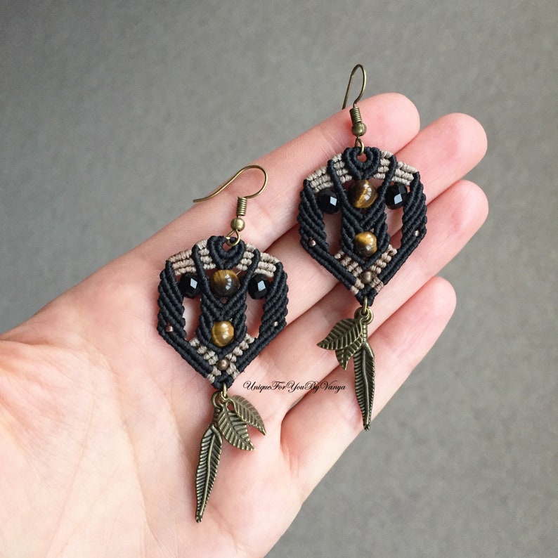 PDF Tutorial Macrame Earrings PATTERN Micro Macrame - Etsy