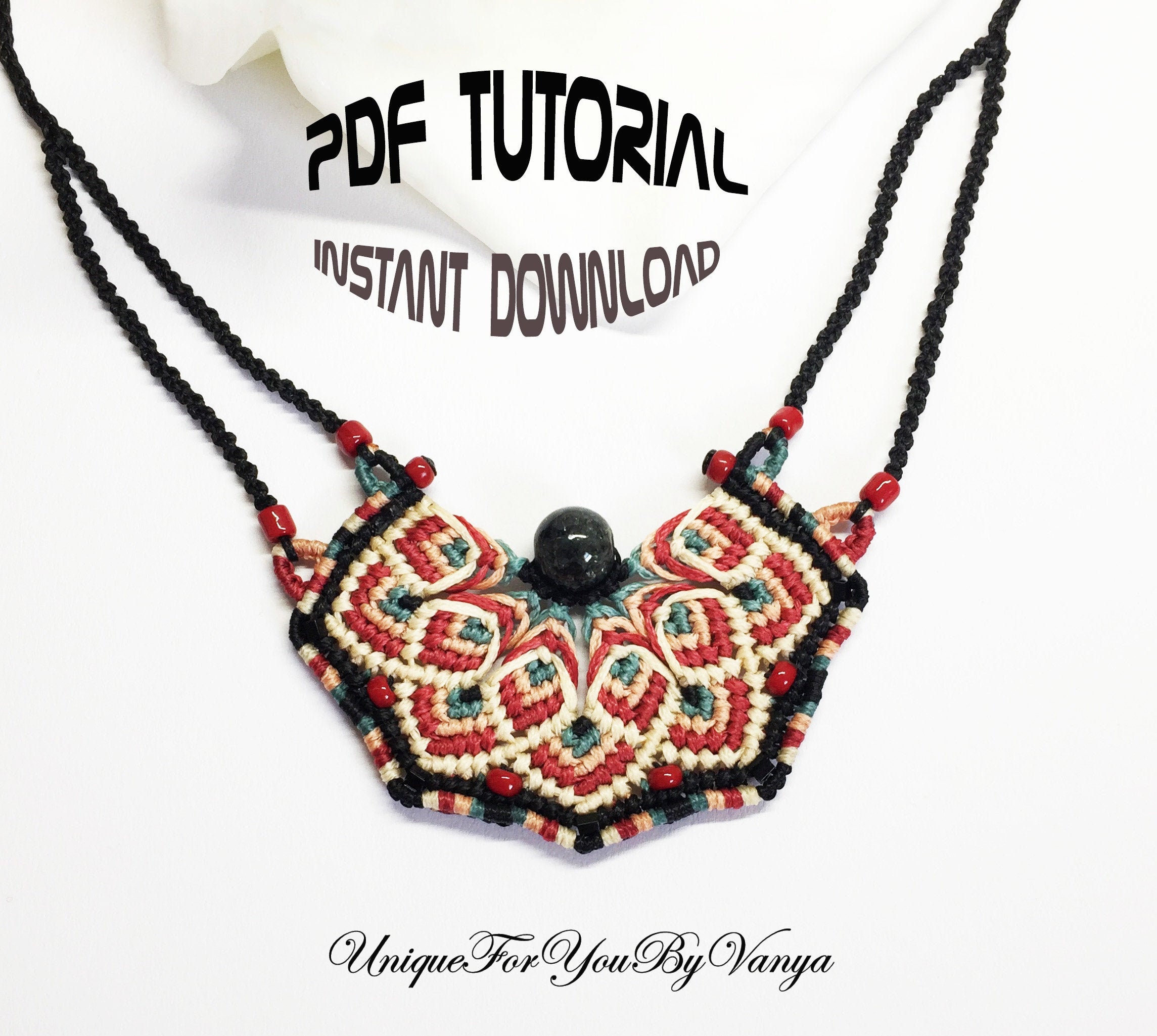 Micro Macrame Tutorial, Macrame Necklace Pattern, Macrame Jewelry ...