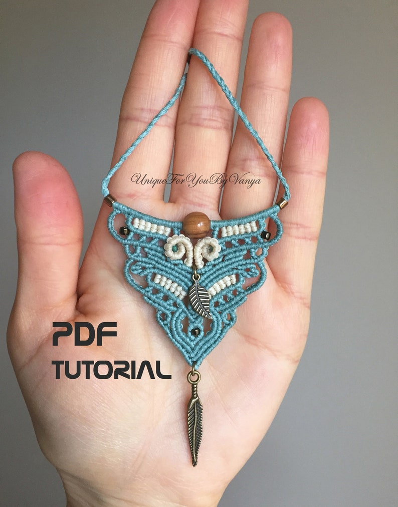 Micro Macrame Tutorial Macrame necklace patternDIY micro | Etsy