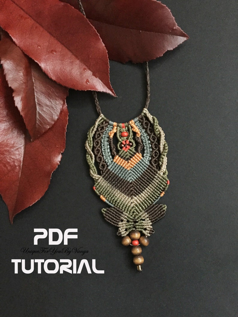 Macrame Ethnic Necklace Pattern Macrame PDF Tutorial - Etsy
