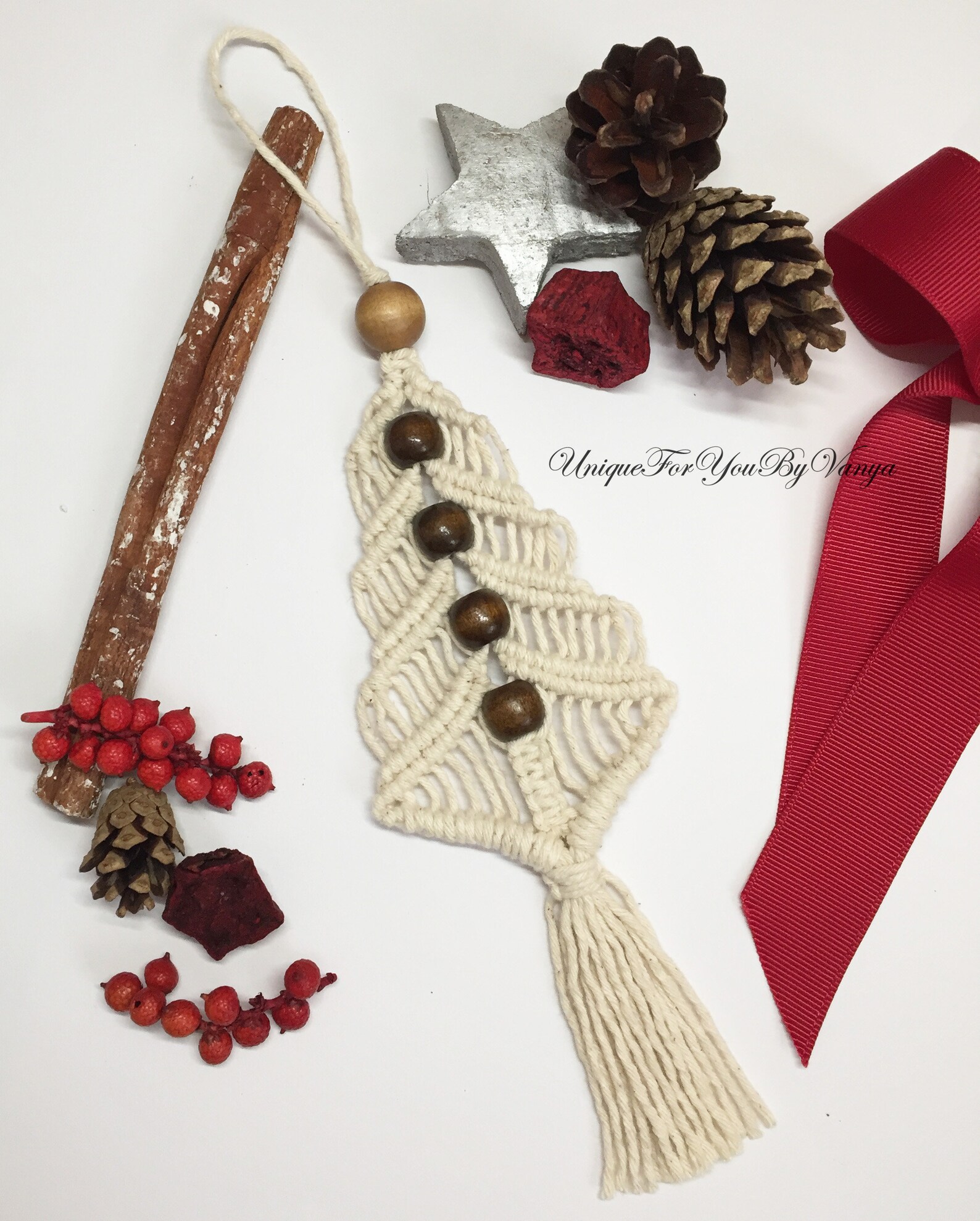 Macrame Christmas Tree Ornament PDF Christmas Pattern | Etsy