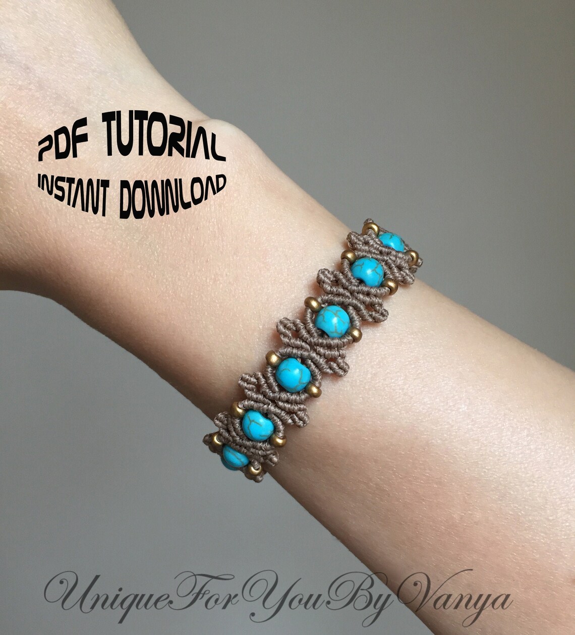 Macrame Bracelet Pattern, PDF Bangle Tutorial, DIY Bracelet, Easy ...