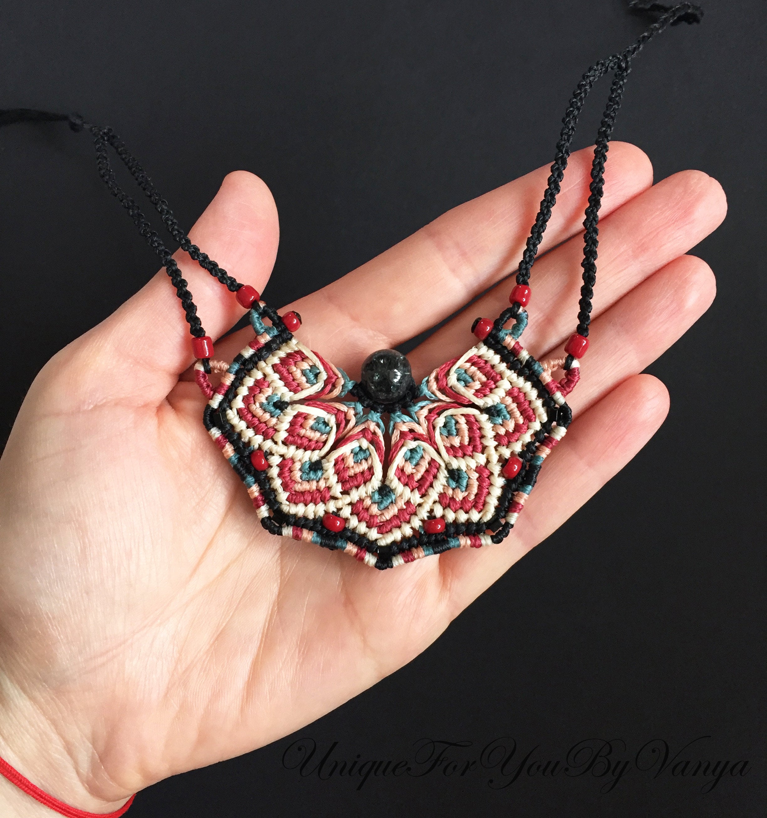 Micro Macrame Tutorial Macrame Necklace Pattern Macrame | Etsy UK