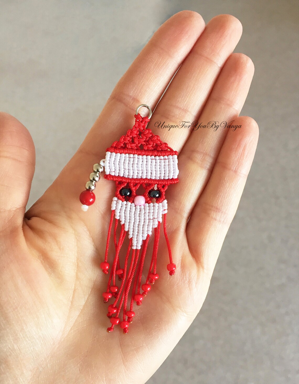 Macrame PDF Pattern Santa Claus Pattern DIY Santa Mini | Etsy