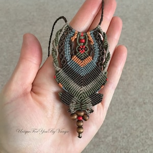 Macrame Ethnic Necklace Pattern, Macrame PDF Tutorial, Necklace DIY ...