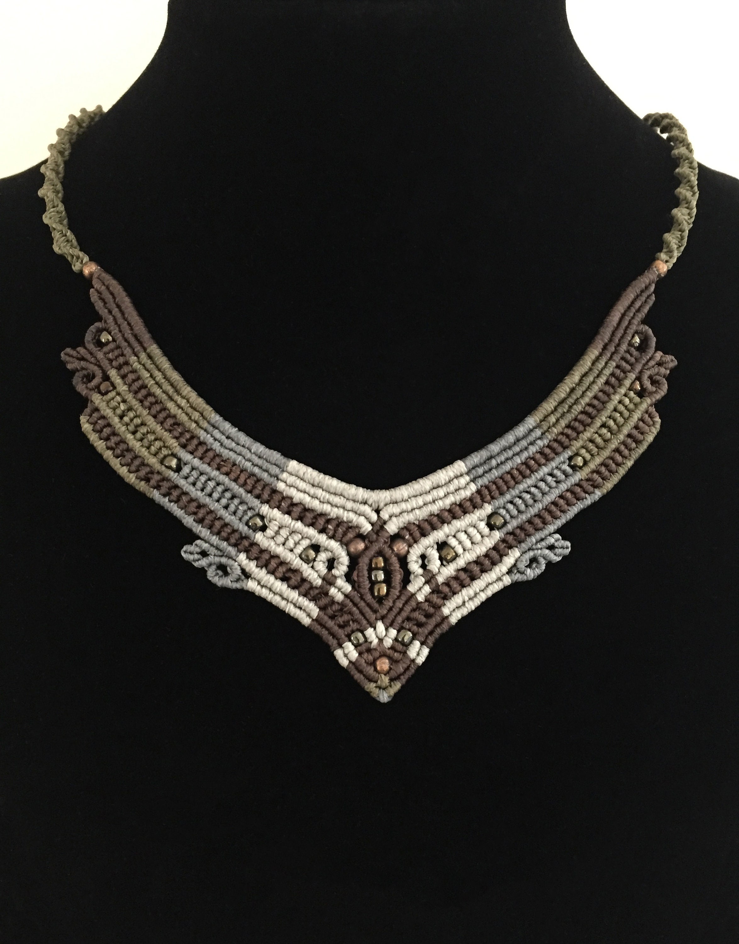 Micro Macrame Tutorial Macrame Necklace Pattern Macrame | Etsy