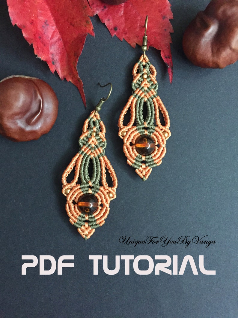 Micro Macrame Tutorial Macrame Earrings Pattern Macrame | Etsy