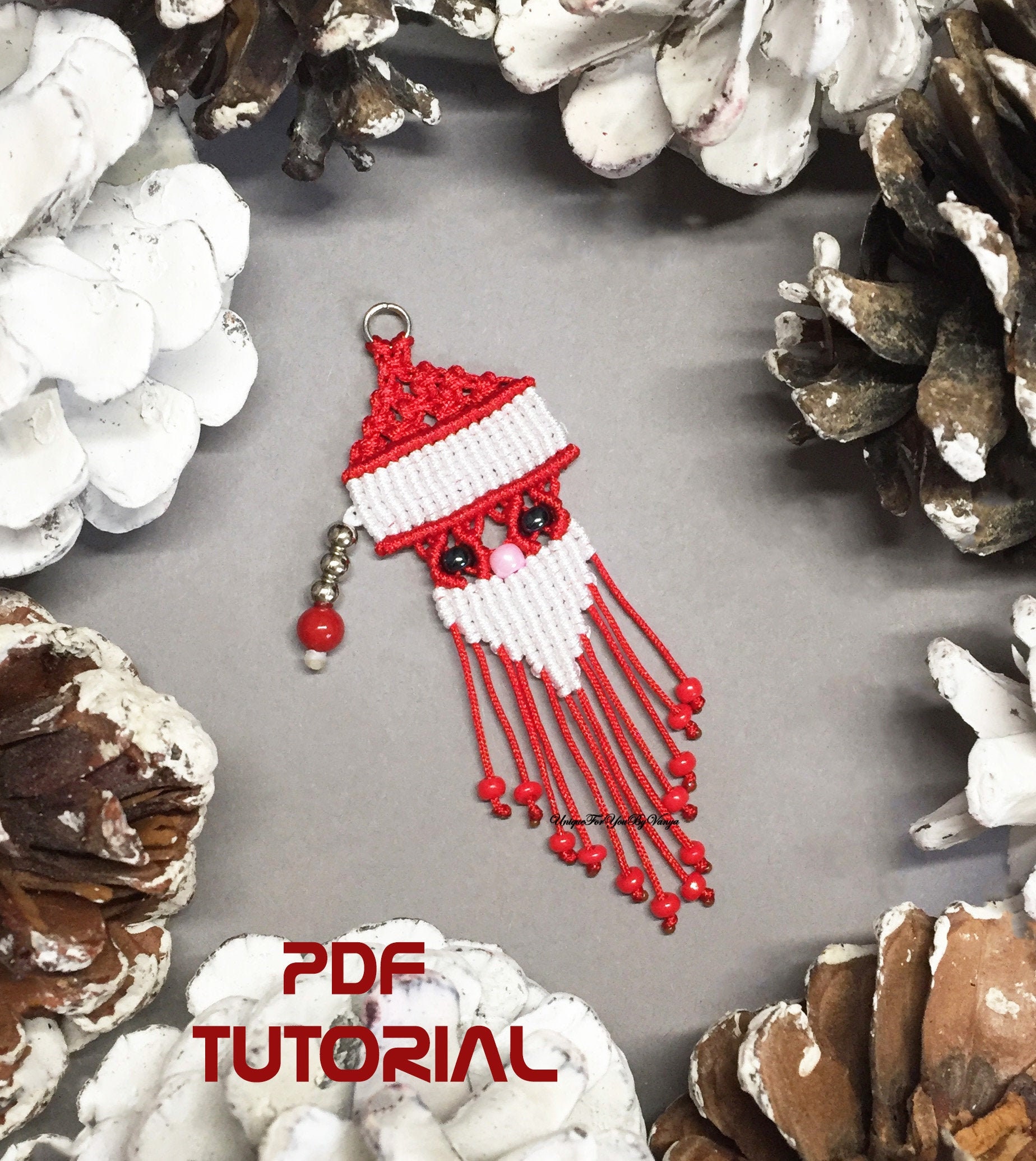 Macrame PDF Pattern Santa Claus Pattern DIY Santa Mini - Etsy