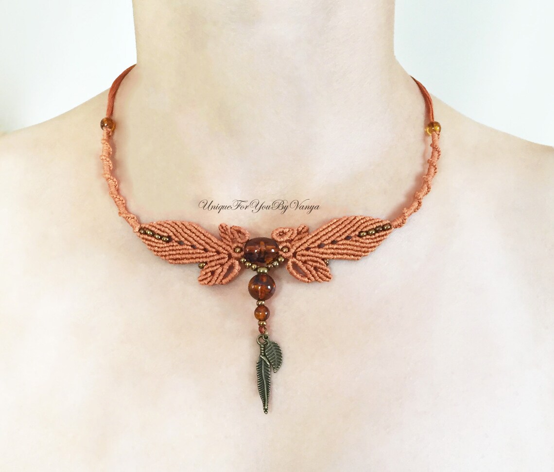 Micro Macrame Necklace Pattern Macrame Necklace Tutorial | Etsy