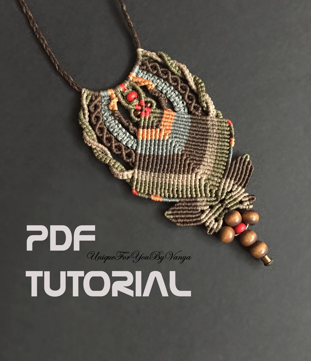 Macrame Ethnic Necklace Pattern, Macrame PDF Tutorial, Necklace DIY ...