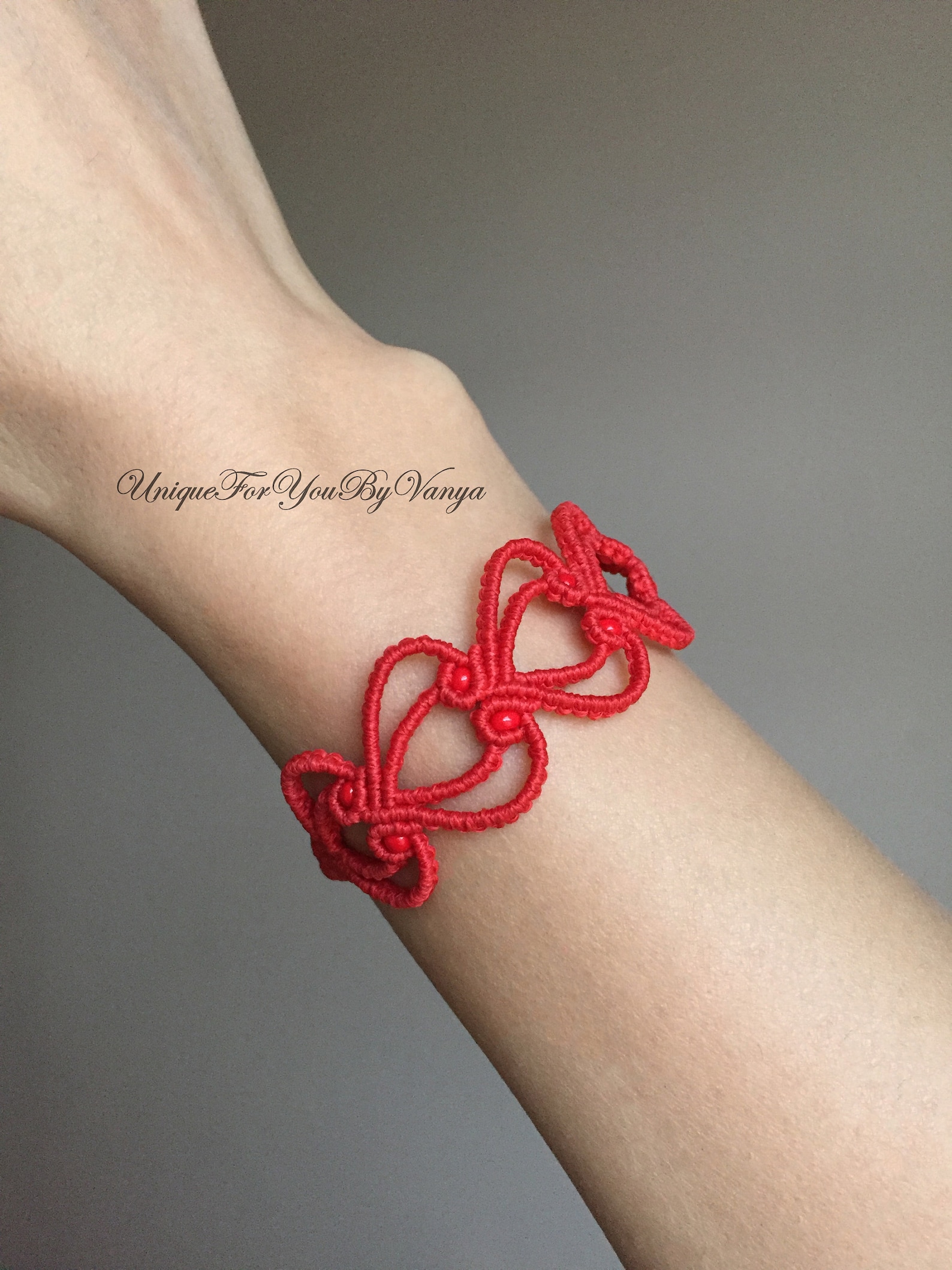 Macrame Bracelet PDF Pattern Heart Bangle DIY Tutorial Micro - Etsy