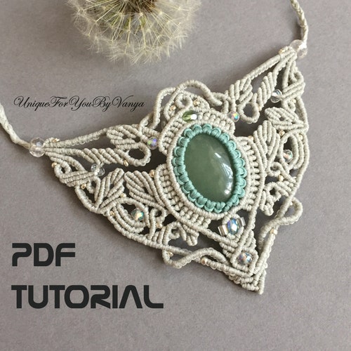 Micro Macrame Tutorial Macrame Necklace Pattern Macrame | Etsy