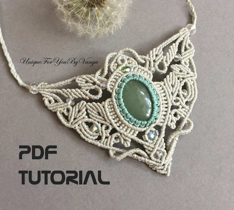 Micro Macrame Tutorial Macrame necklace pattern PDF micro | Etsy