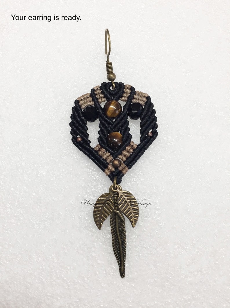 PDF Tutorial Macrame earrings PATTERN Micro macrame | Etsy