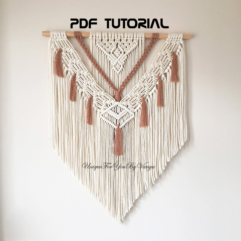 Macrame Wall Hanging Pattern, DIY Tassel Layered Wall Hanging Tutorial ...