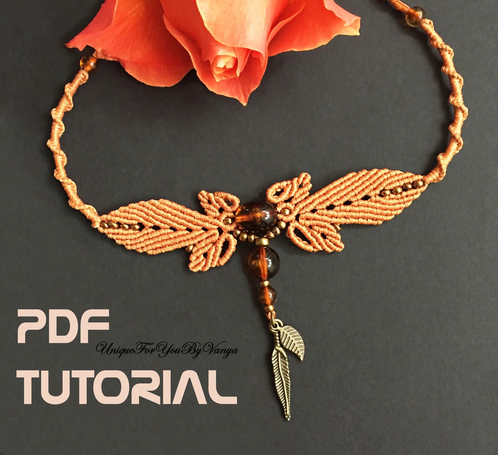 Micro Macrame Necklace Pattern Macrame Necklace Tutorial | Etsy