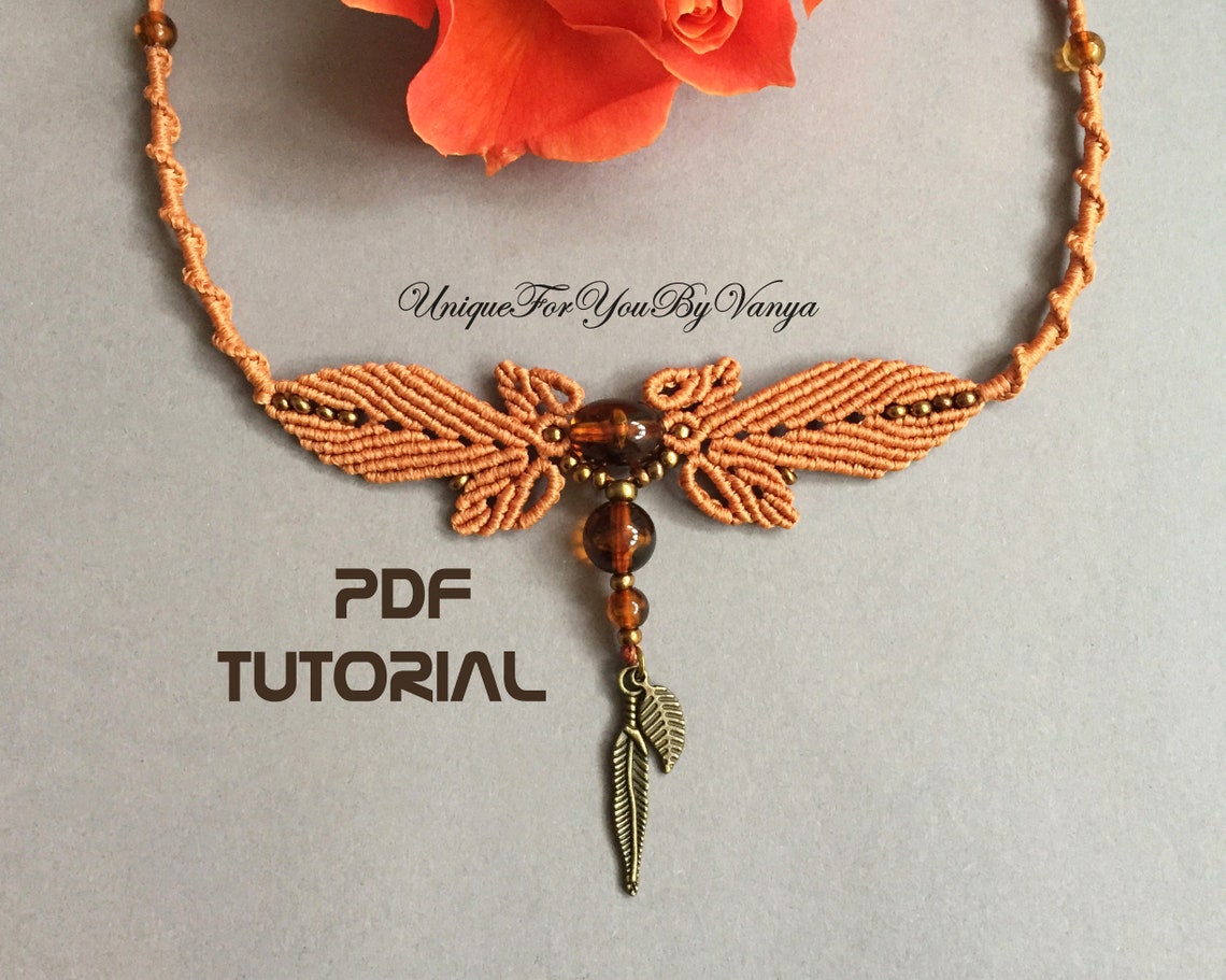 Micro Macrame Necklace Pattern Macrame Necklace Tutorial | Etsy