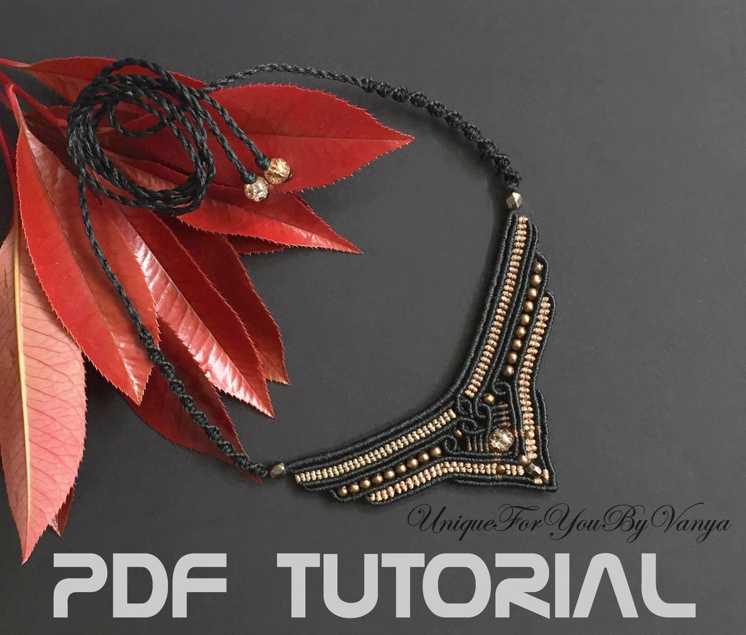 Micro Macrame Tutorial, Macrame Necklace Pattern, Macrame Jewelry ...