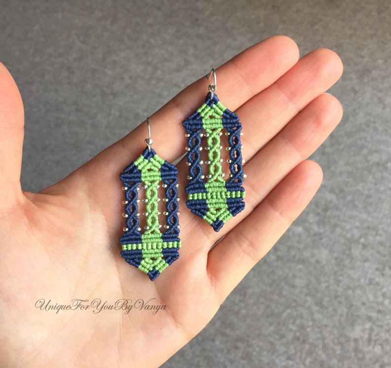 Micro Macrame Tutorial Macrame Earrings Pattern Macrame - Etsy