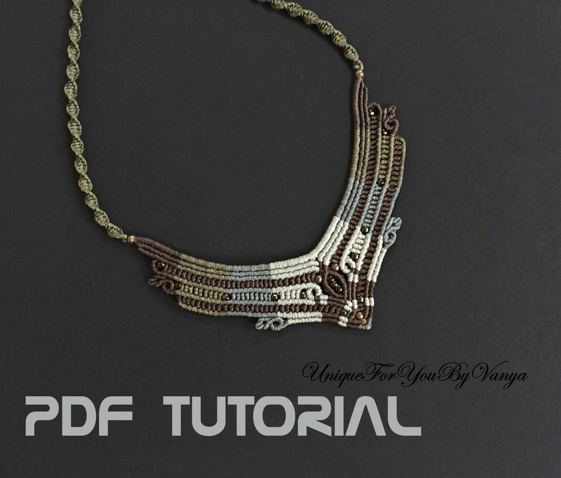 Micro Macrame Tutorial Macrame Necklace Pattern Macrame | Etsy