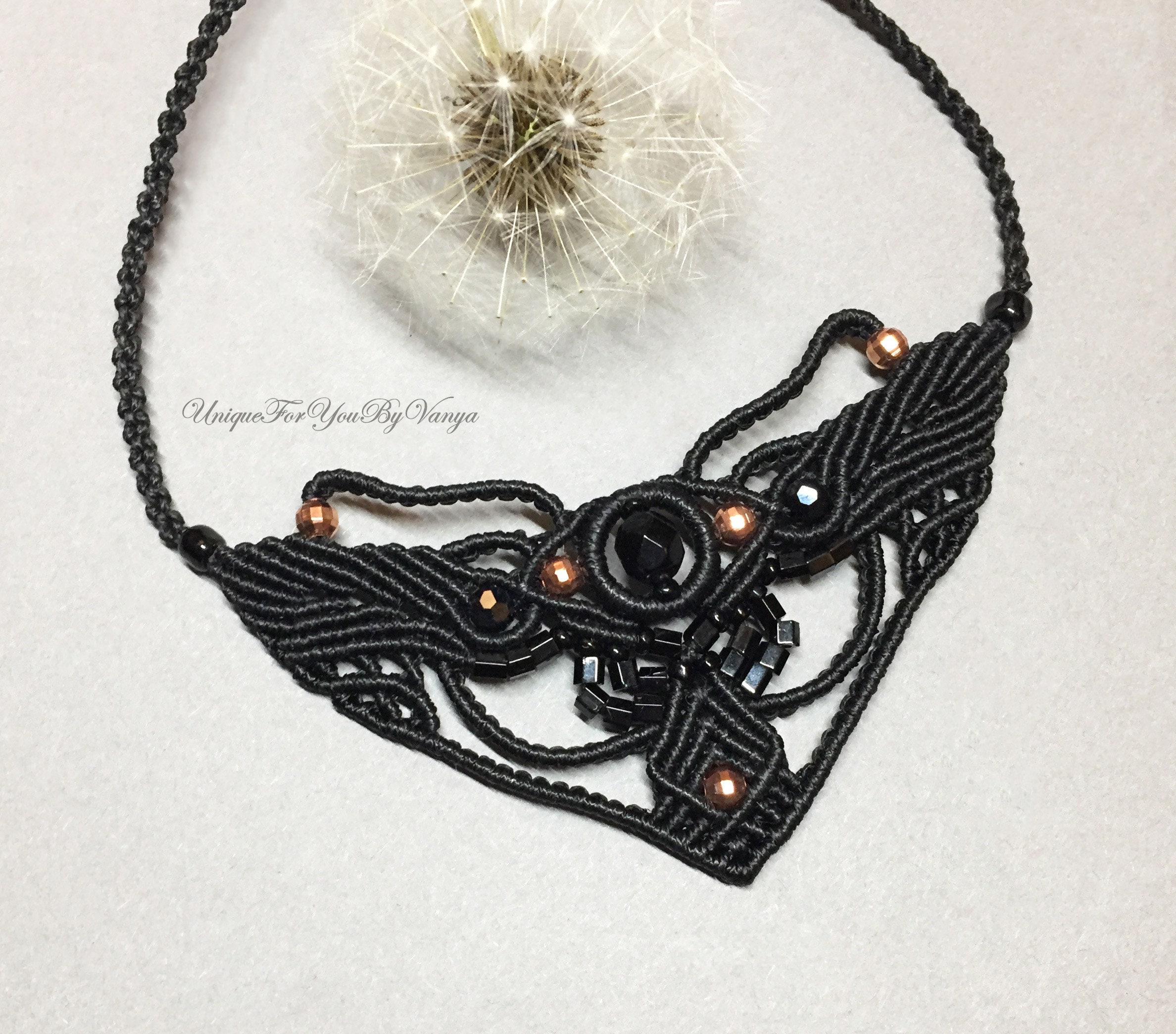 Micro Macrame Necklace Pattern Macrame Necklace Tutorial - Etsy