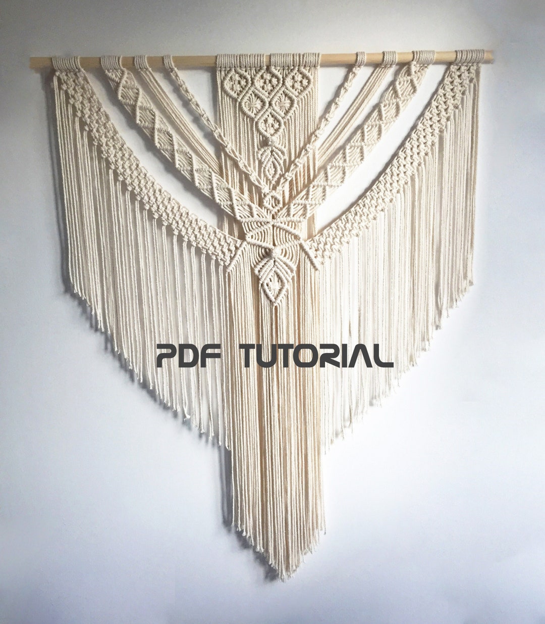 Big Macrame Wall Hanging Pattern, Macrame PDF Decor Pattern, Boho ...