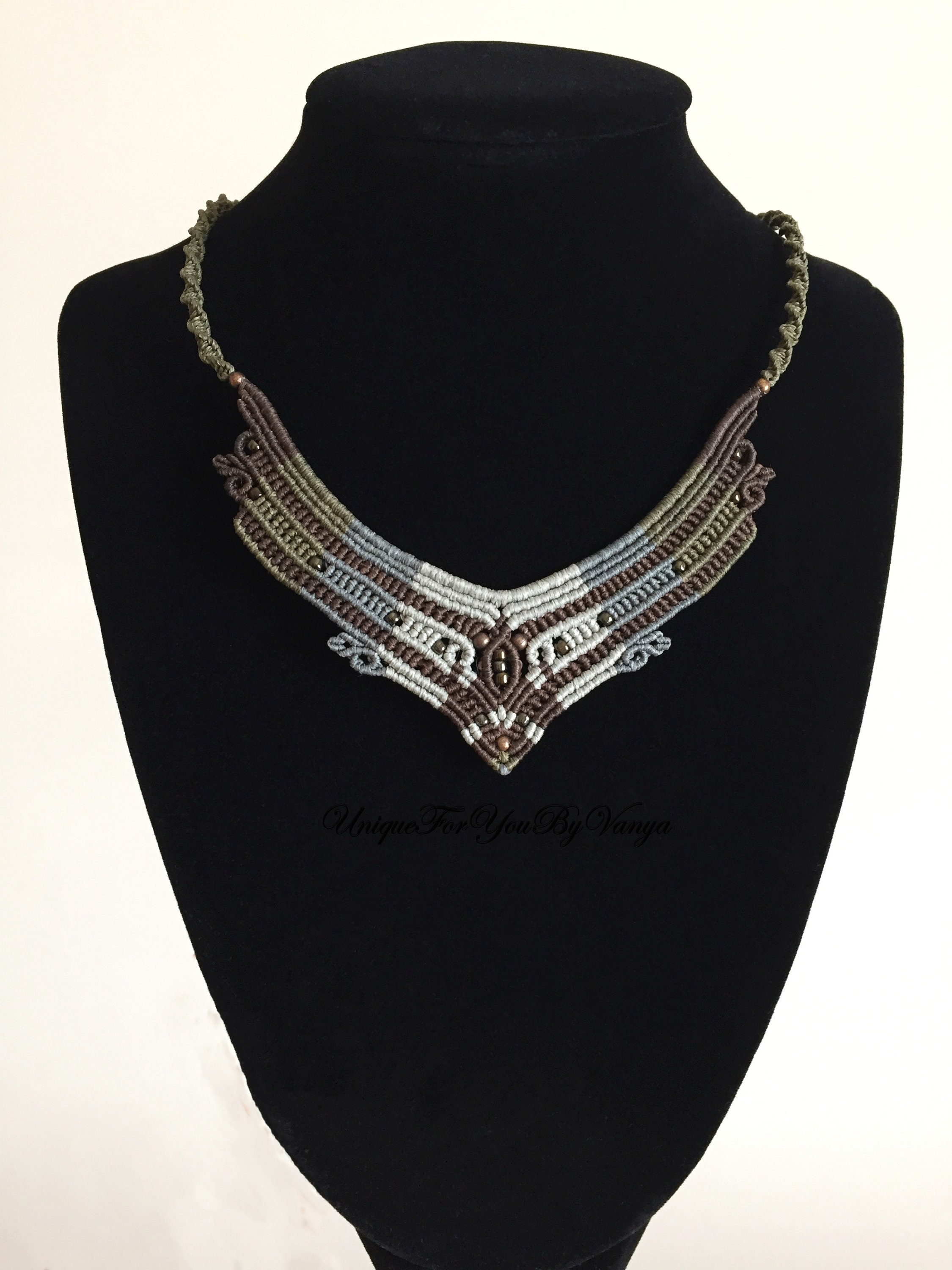 Micro Macrame Tutorial Macrame Necklace Pattern Macrame | Etsy