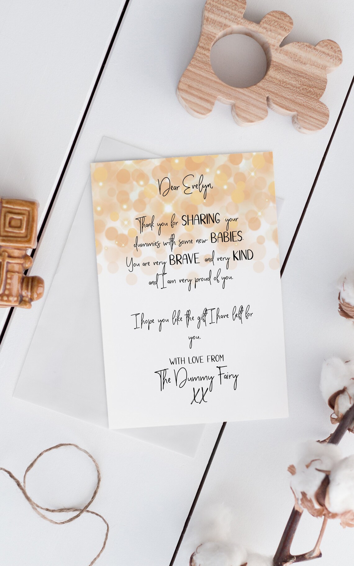 Customized Dummy Fairy Letter Digital Download, Pacifier Letter - Etsy ...