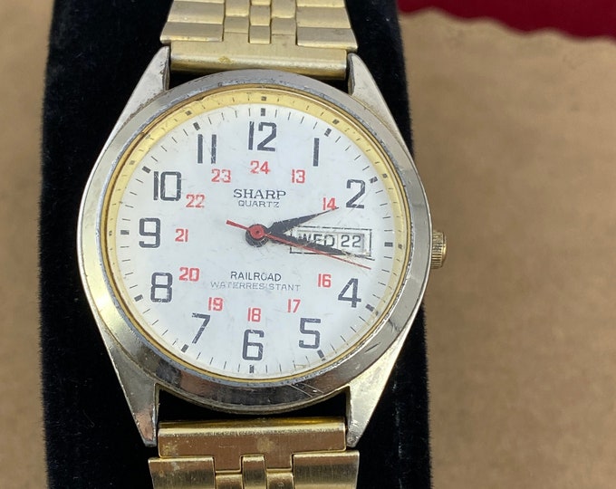 Vintage Sharp Railroad Approved Quartz Watch in Working and in Good ...